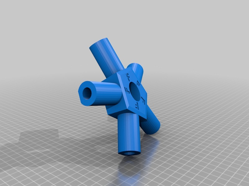 Free 3D file Geodesic Dome 5V Connector for 1" PVC pipe・3D print object ...