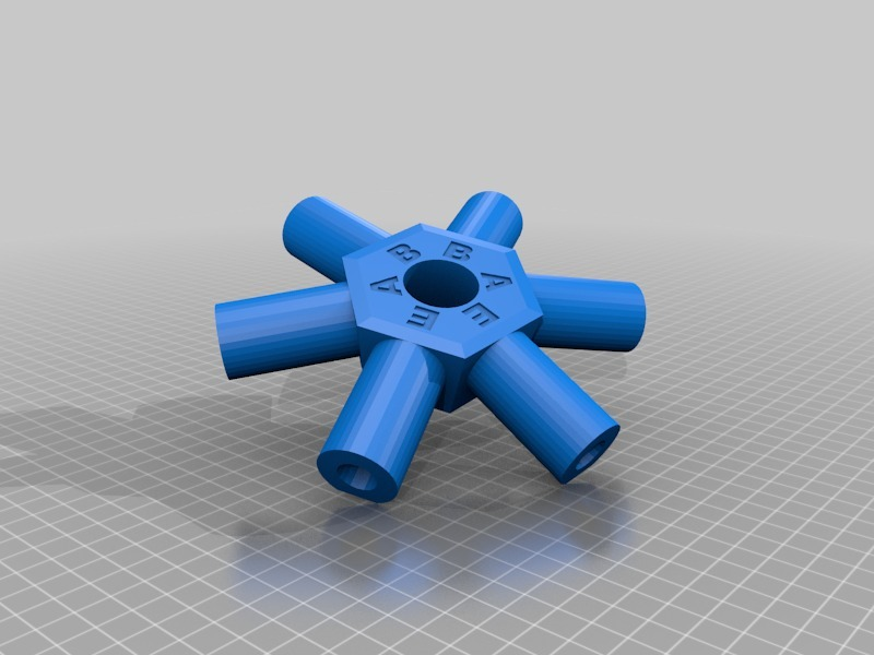 Free 3D file Geodesic Dome 4V Connector for 1" PVC pipe・Template to ...