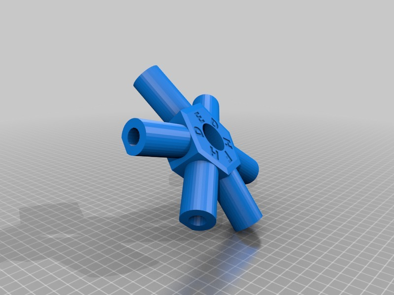 Free 3D file Geodesic Dome 5V Connector for 1" PVC pipe・3D print object ...