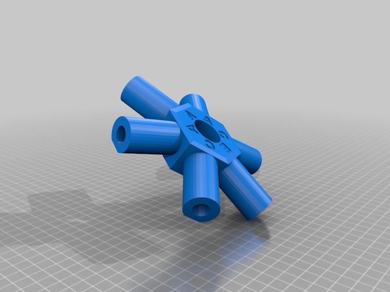 Free 3D file Geodesic Dome 5V Connector for 1" PVC pipe・3D print object ...