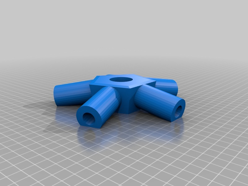 Free 3D file Geodesic Dome 3V Connector for 1" PVC pipe 🏠・3D printable ...