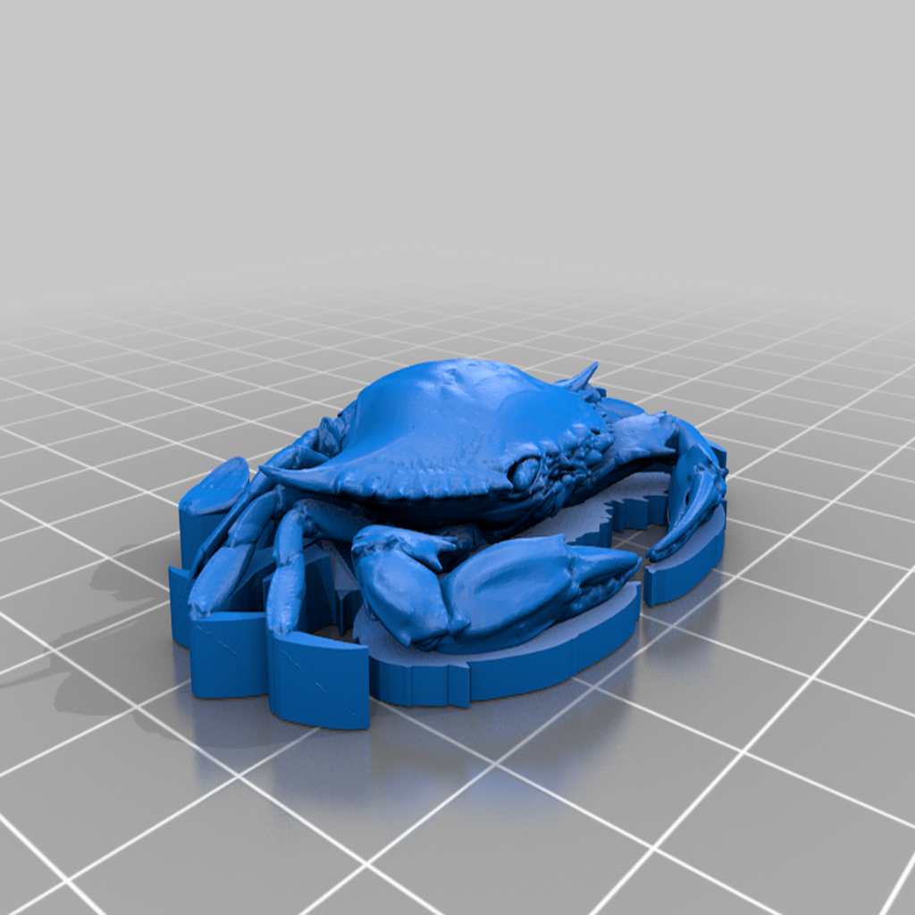 Free STL file Crab magnet・3D printing template to download・Cults