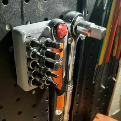 Free 3D file Torque wrench mount for pegboard 1" spaced・Object to ...