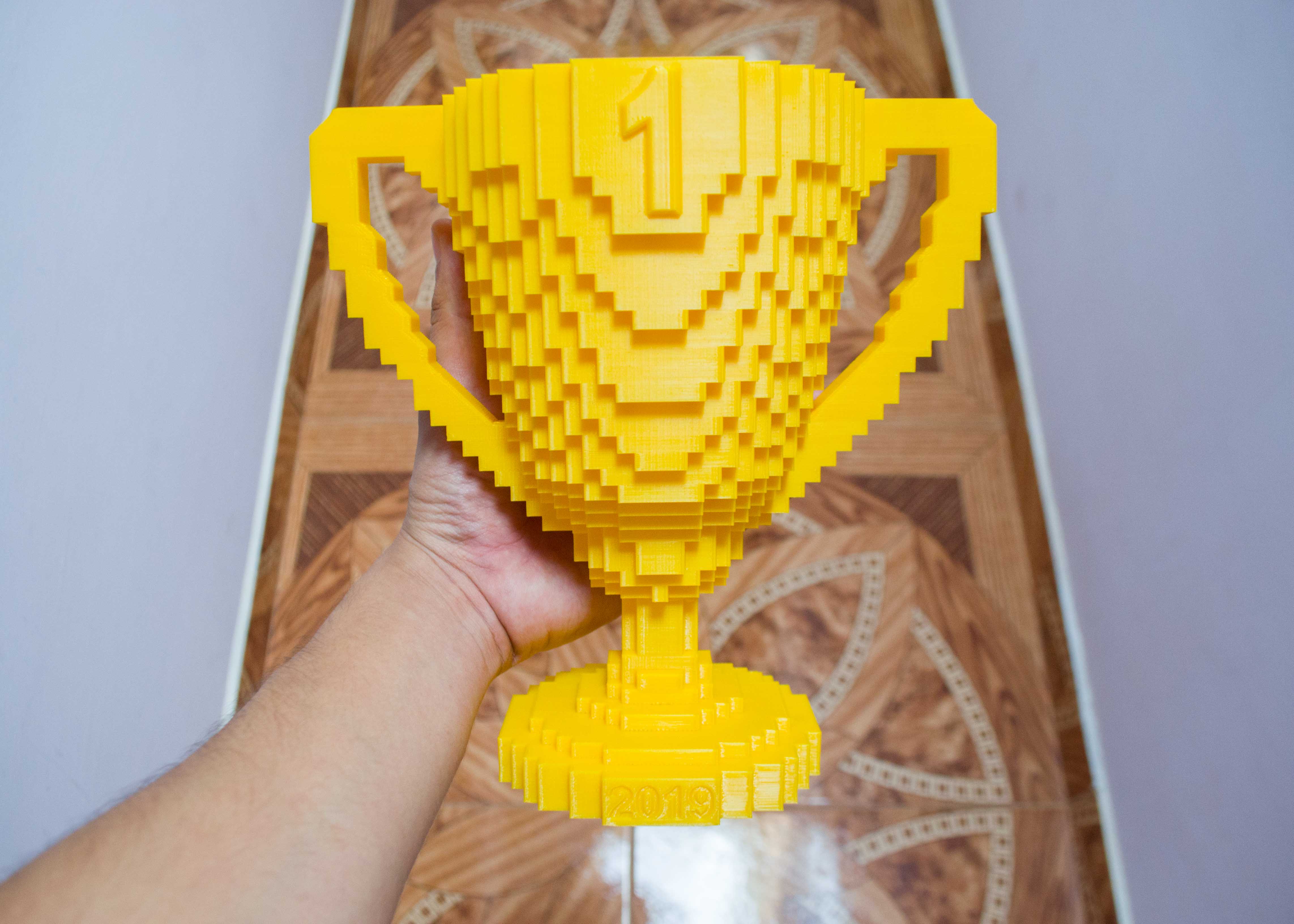 Archivo 3D gratis Pixel Trophy / Trofeo Pixelado・Modelo de impresión 3D ...