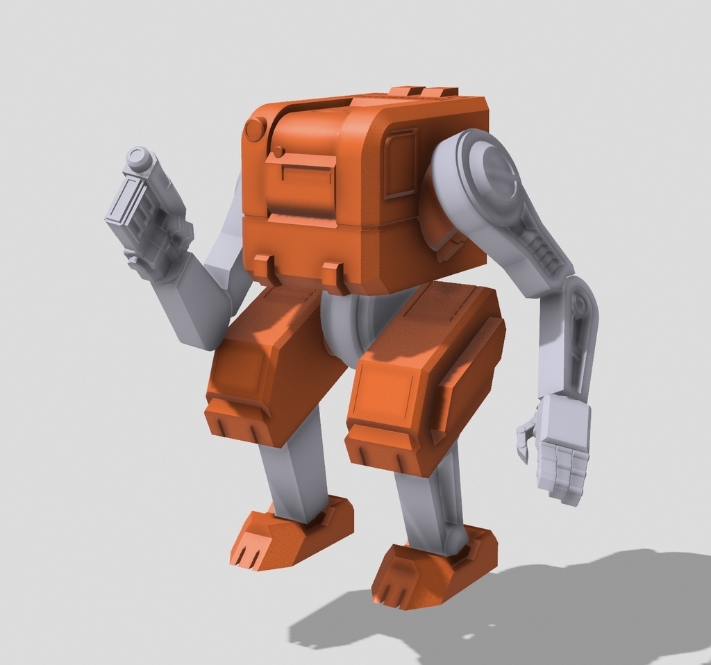 Free 3D file FR-1 "The Fridge" - 15mm Supportless Mech Miniature for ...