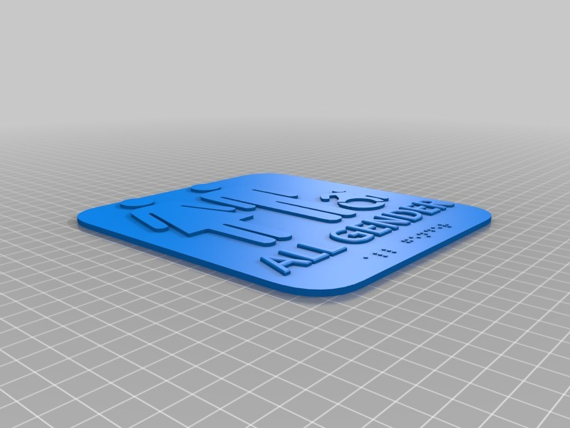 Free 3D file All Gender Sign・3D printer model to download・Cults