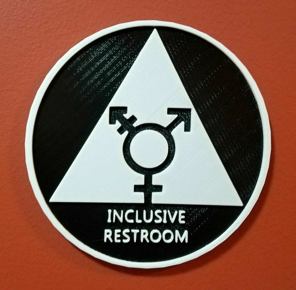 Free 3D file Inclusive Restroom Sign・3D printable object to download・Cults