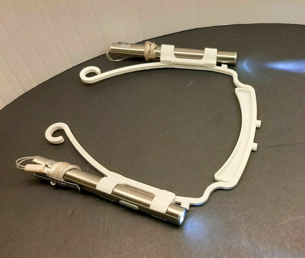 Free 3D file Double LED Head Light - Repurposed Face Shield・Object to ...