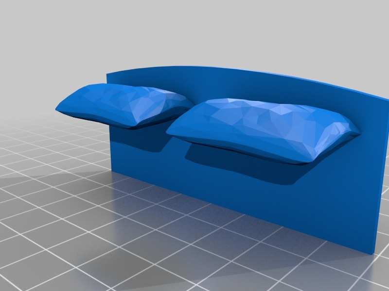 Free 3D file Sponge Bed with Pillows・3D printing model to download・Cults