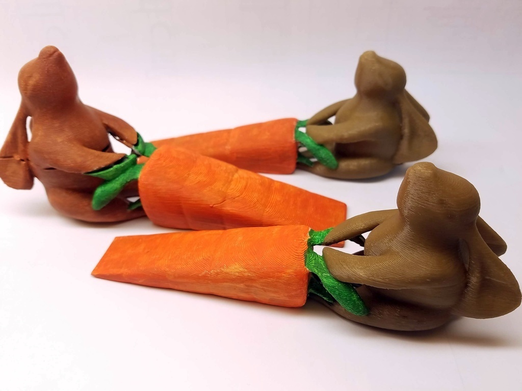 Free 3D file Bunny Rabbit Pulling Carrot Doorstop 🐇・3D print design to ...