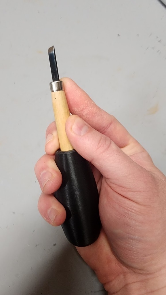 Free 3D file Mini Wood Carving Chisel Ergonomic Grip Handle And Stand 🪵 ...