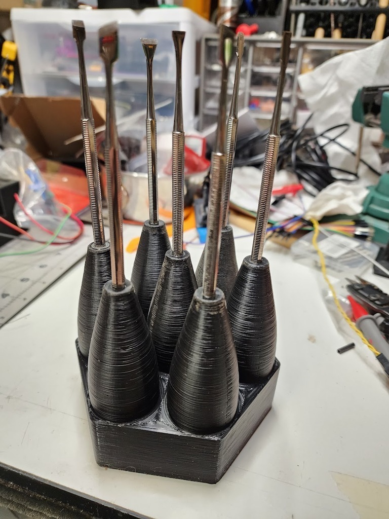 Free 3D file Miniature carving chisel handle with stand・3D print design ...