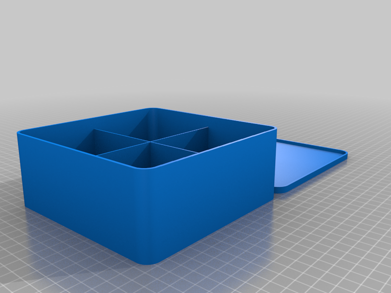 Free 3D file 150x150x60 box with 4 compartments 📦・3D printing template ...