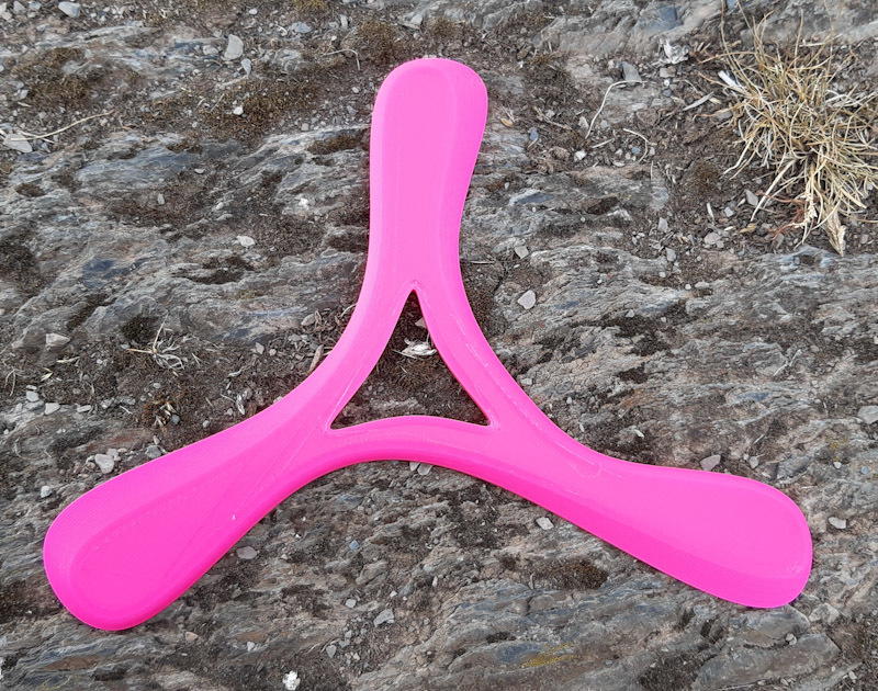 Three Bladed Sharp Boomerang