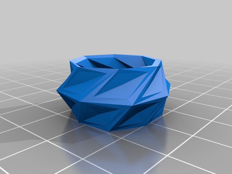 Free 3D file Cyber Ridge Geometric Ring 💍・Model to download and 3D ...