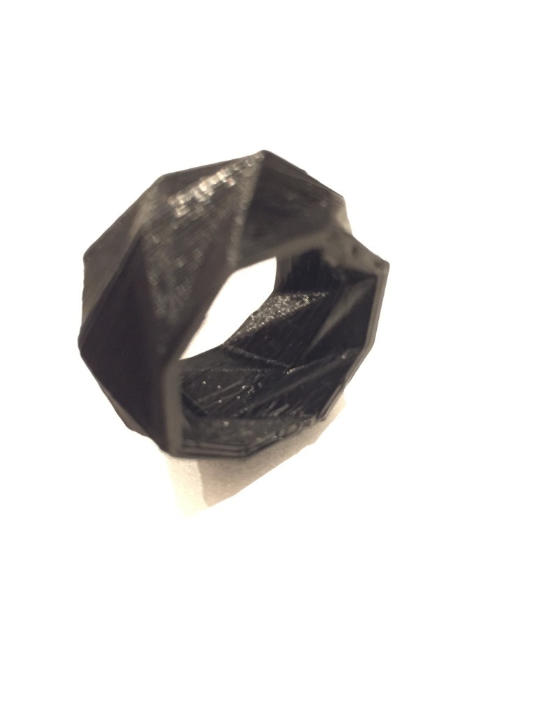 Free 3D file Cyber Ridge Geometric Ring 💍・Model to download and 3D ...