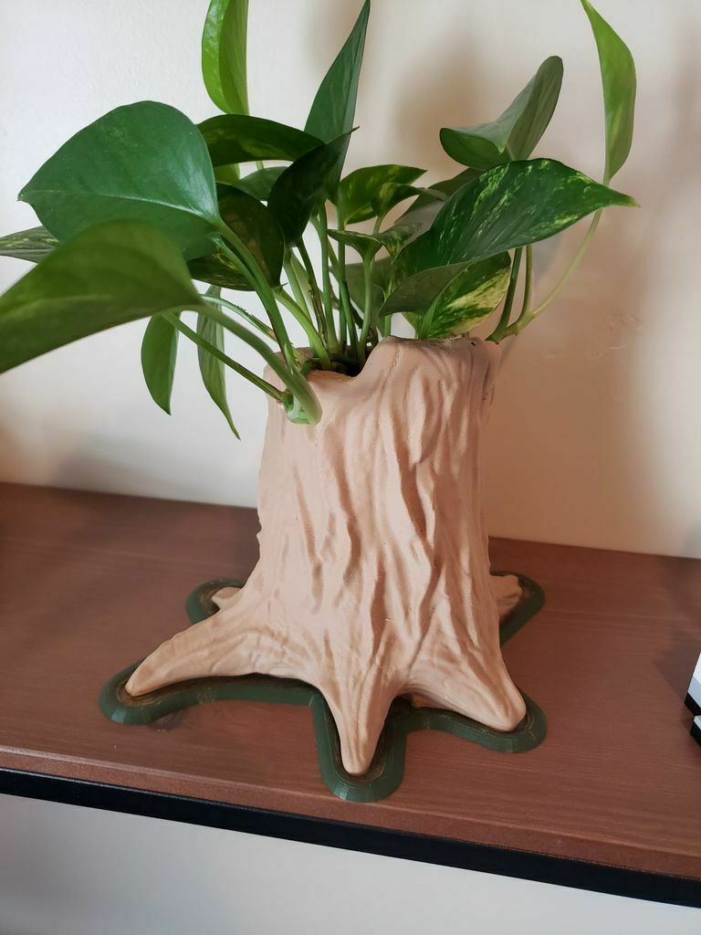Free 3D file Tree Stump Planter Base・3D printing design to download・Cults