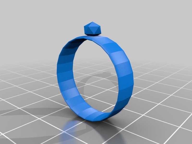 Free 3D file Ring with Diamond 💍・3D printer design to download・Cults