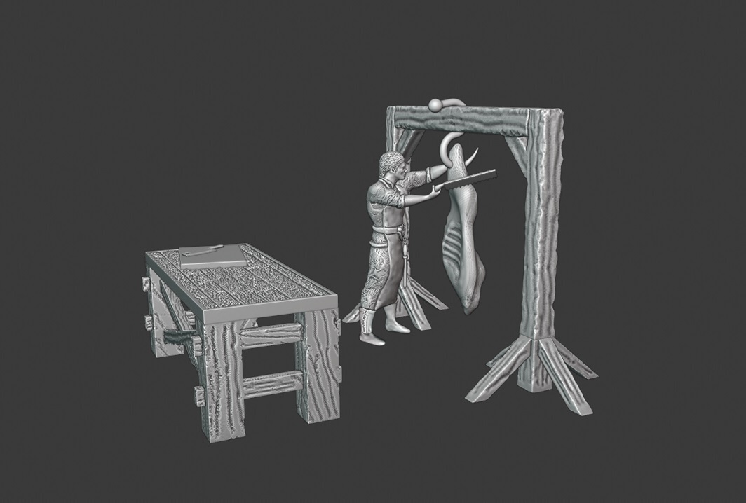 Free 3D file Villagers - Butcher 👽・3D printer model to download・Cults