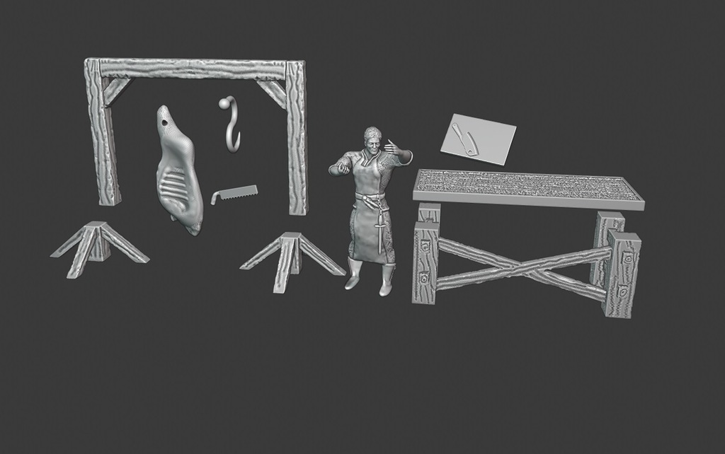 Free 3D file Villagers - Butcher 👽・3D printer model to download・Cults