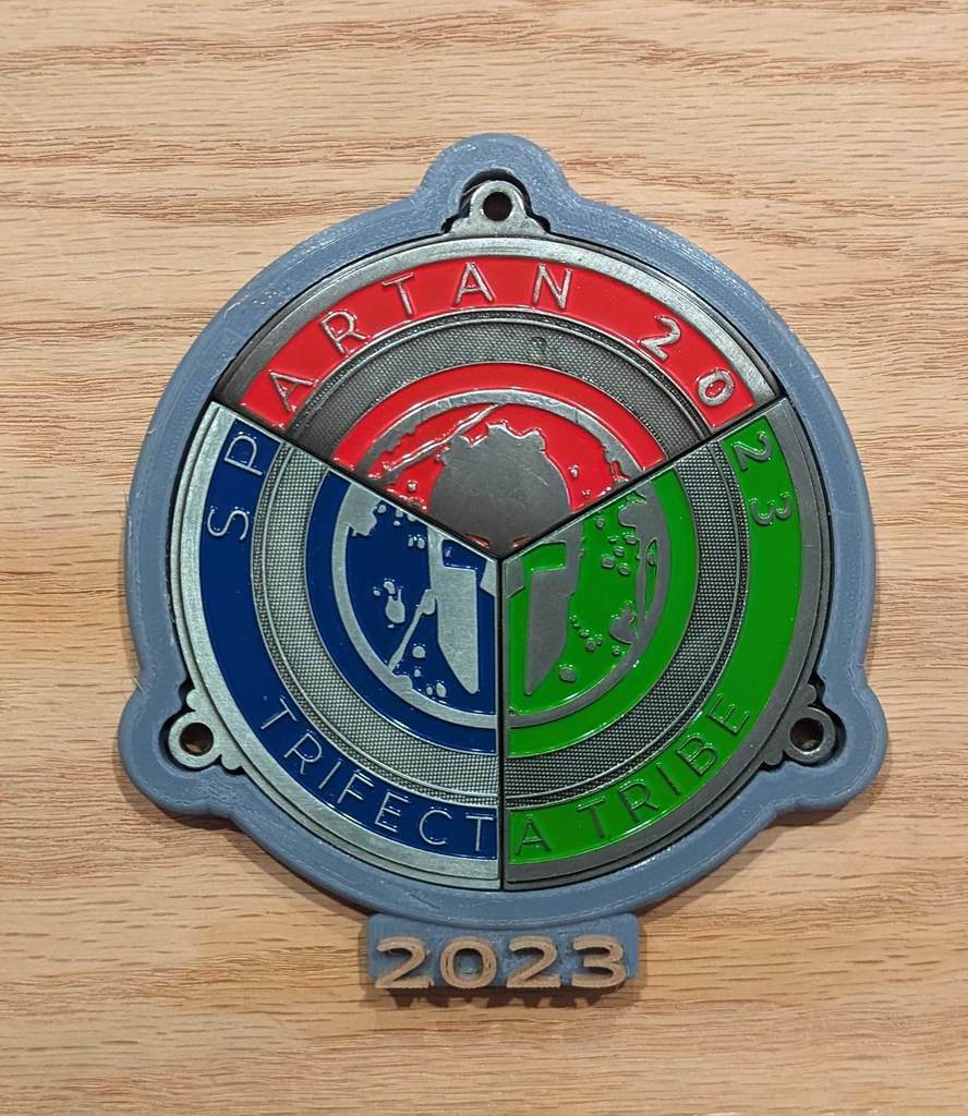 Free 3D file Spartan Trifecta Wedge Medal Holder (2023) - Remix From ...