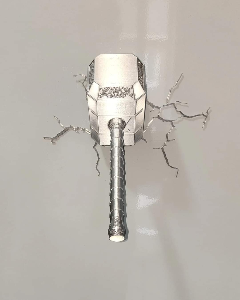 Free 3D file Magnet XXL Mjolnir Hammer + Lightning 19cm・3D printable object to download・Cults