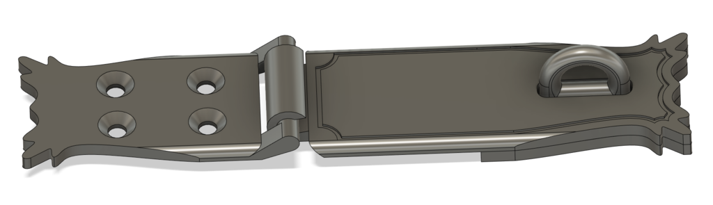 Free 3D file Decorative padlock hasp with printed hinge・3D printer design to download・Cults