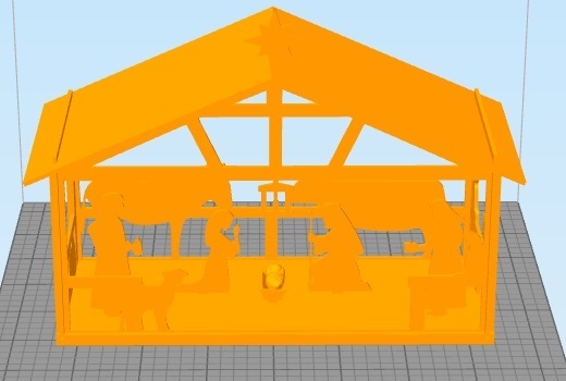 Free 3D file Pesebre / Nativity Scene Stable・3D printing design to download・Cults
