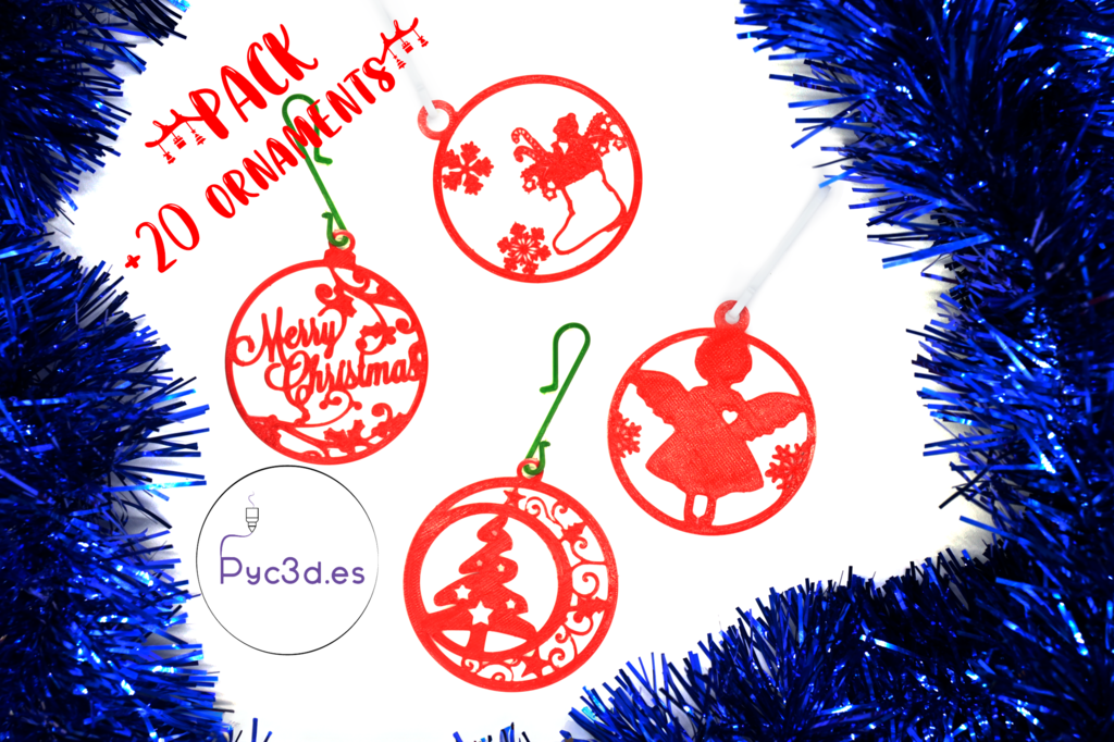 Free 3D file PACK +20 CHRISTMAS ORNAMENTS 🎄・3D printable model to ...