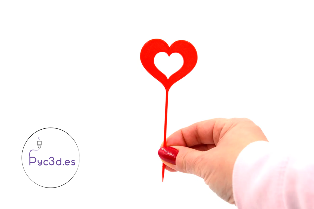 Free 3D file HEART CAKE TOPPER・Template to download and 3D print・Cults