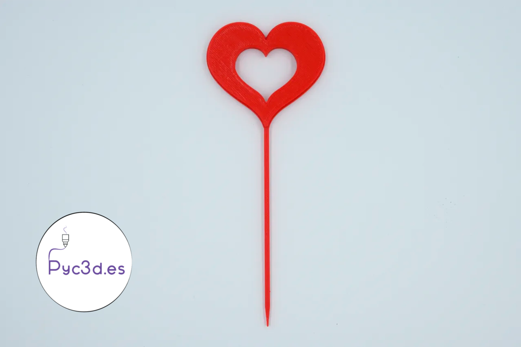 Free 3D file HEART CAKE TOPPER・Template to download and 3D print・Cults