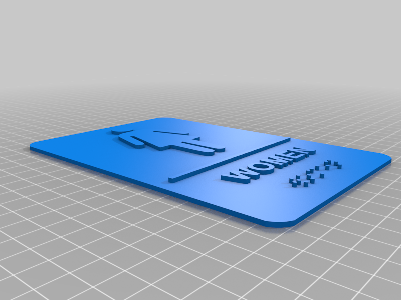 Free 3D file Women Restroom Sign with Braille 🚻・3D printing idea to ...