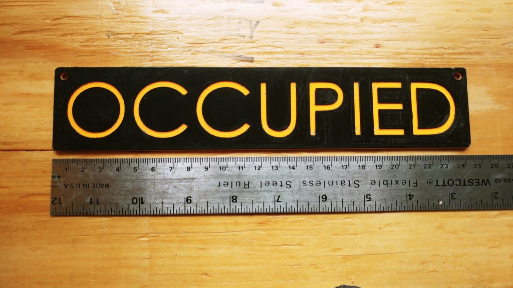 Free 3D file Occupied/Vacant sign・3D printing idea to download・Cults