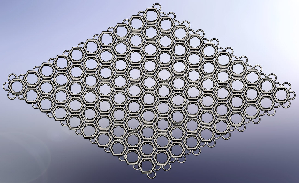 Free 3D file Hexagon Fabric・3D printing idea to download・Cults