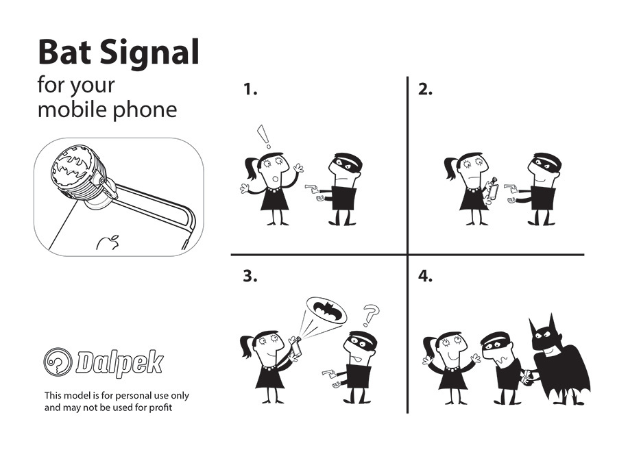 Archivo 3D gratuito Bat Signal para iPhone 🦇・Objeto para descargar e ...