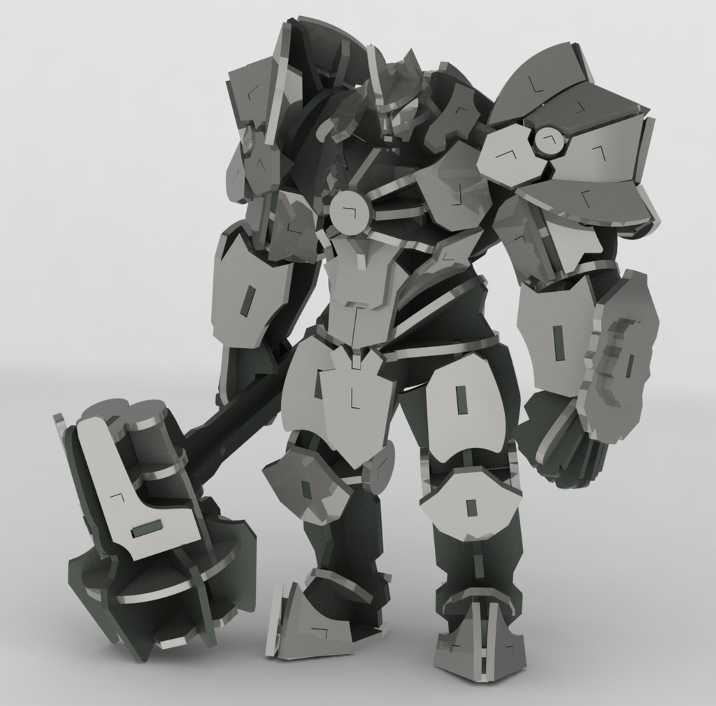 Free 3D file Reinhardt 3D puzzle・3D printable model to download・Cults