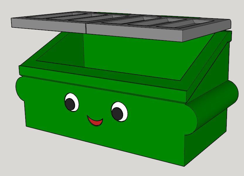 Free 3D file Happy Dumpster with Optional Fire 🔥・Template to download ...