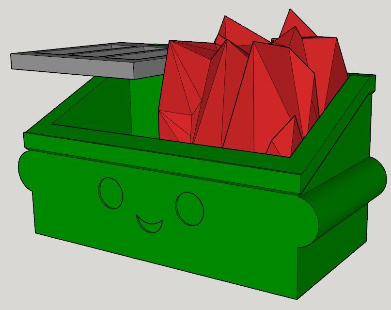 Free 3D file Happy Dumpster with Optional Fire 🔥・Template to download ...