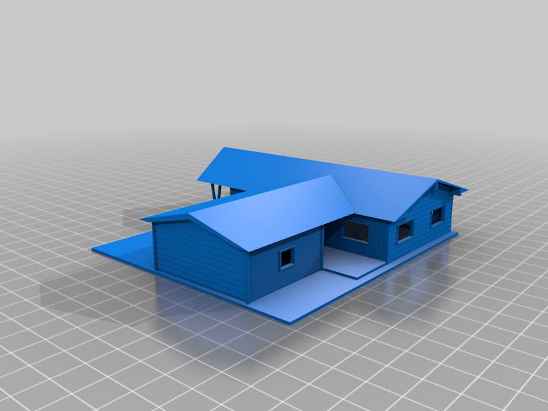 Free 3D file N Scale House・Template to download and 3D print・Cults