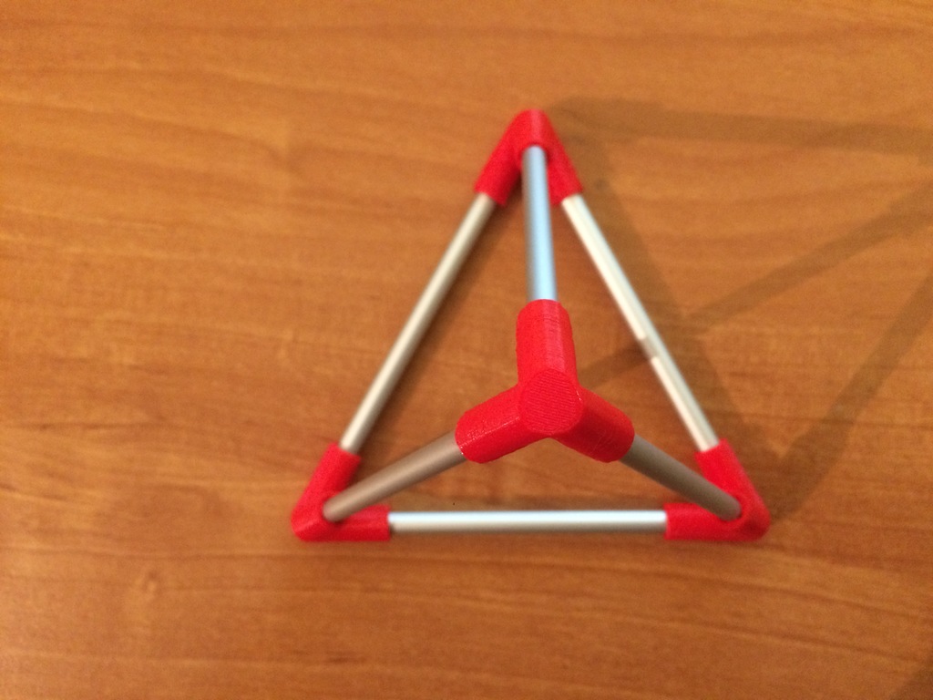 Free 3D file Just tetrahedron - aluminium rods and plastic・3D printable ...