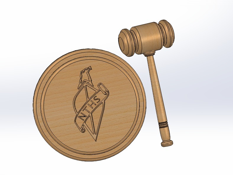 Free 3D file Gavel and Plate with NTHS emblem 🛠️・3D printer model to ...