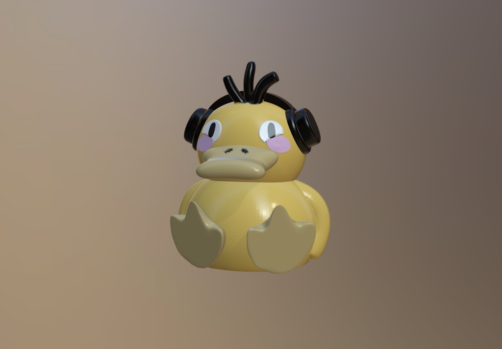 Free 3D file Psyduck with Headphones・3D printable object to download・Cults