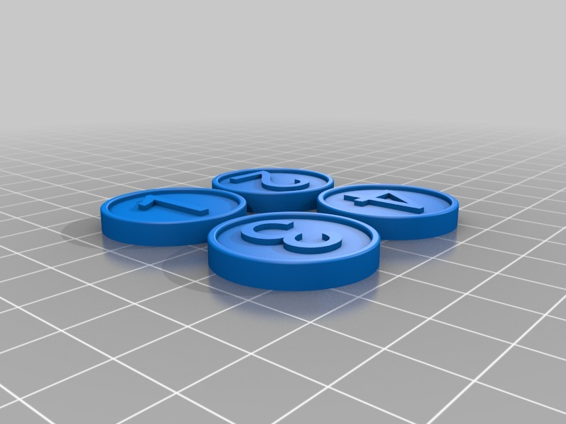 Free 3D file Generic marker tokens・3D print object to download・Cults
