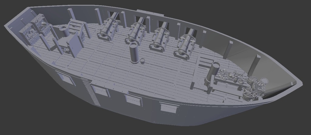Free 3D file Pirate Ship (altered from OpenForge)・3D print model to ...