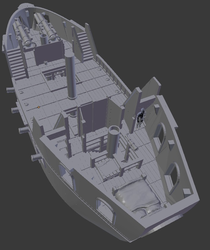 Free 3D file Pirate Ship (altered from OpenForge)・3D print model to ...