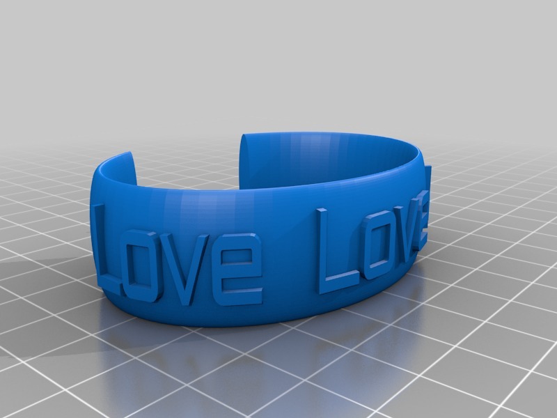 Free 3D file Love Ellipse Message Band・3D print design to download・Cults