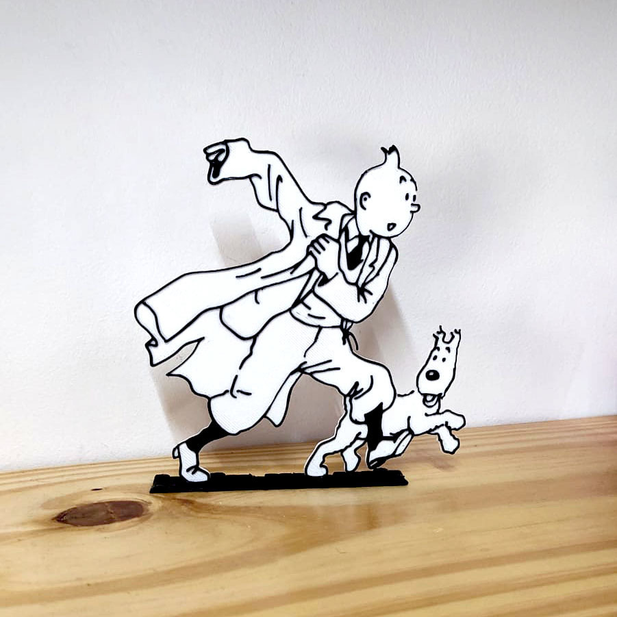 Fichier 3D gratuit Tintin Decoración tipo comic・Modèle pour imprimante ...