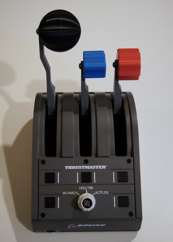Archivo 3D gratis Thrustmaster Boeing TCA Quadrant - Palancas de aceleración, hélice y mezcla ...