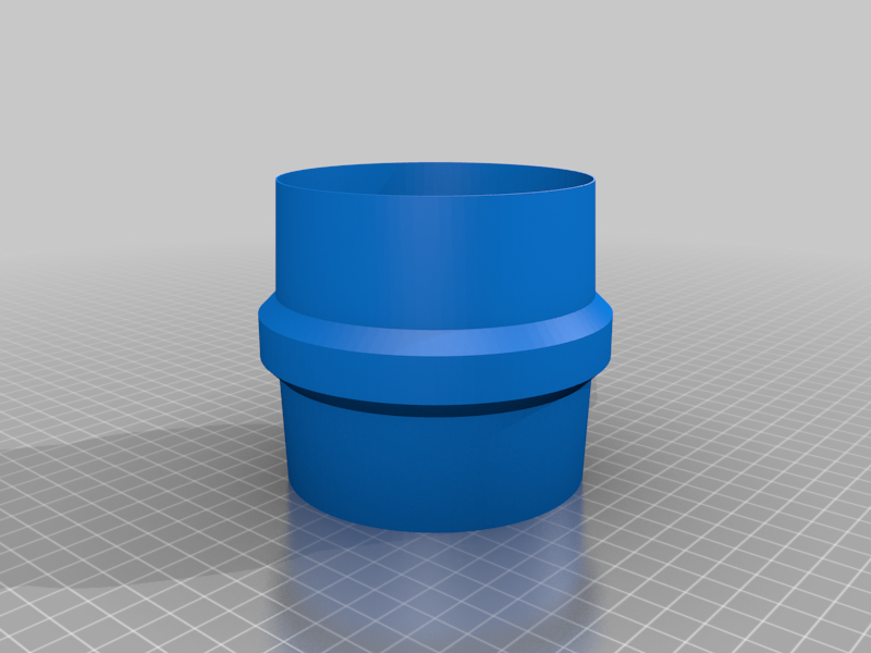 Free 3D file 4 inch (4") Dust Collector coupler Dust collection fitting ...
