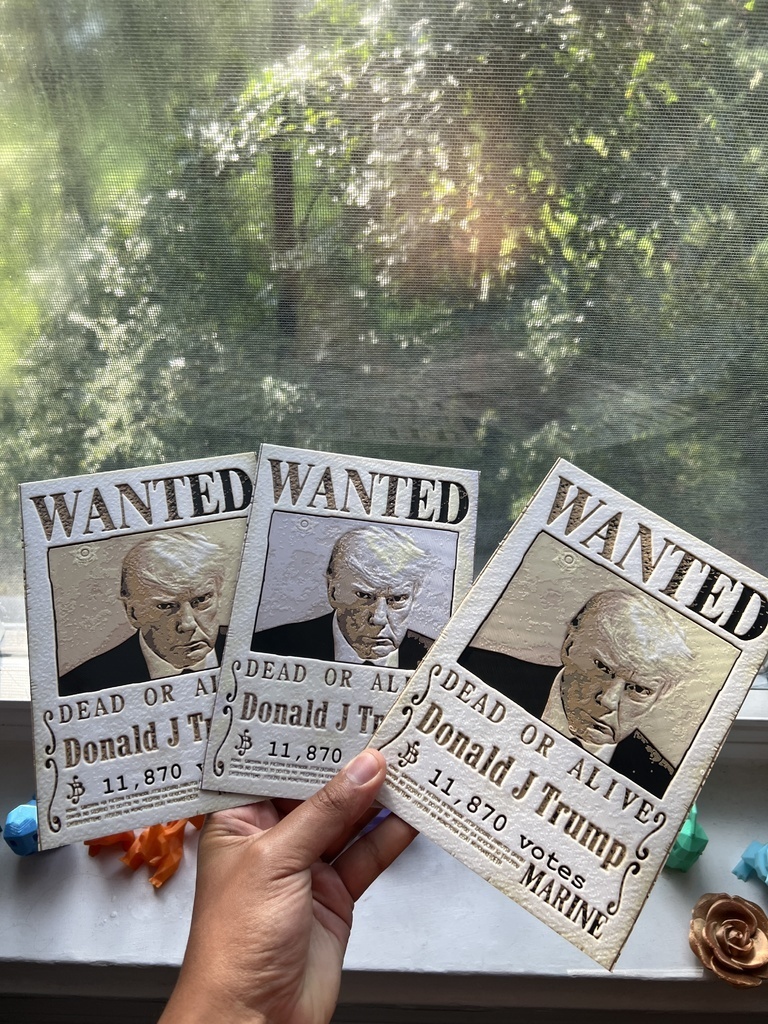 Free 3D file Trump Wanted Poster - One Piece Inspried - made w ...